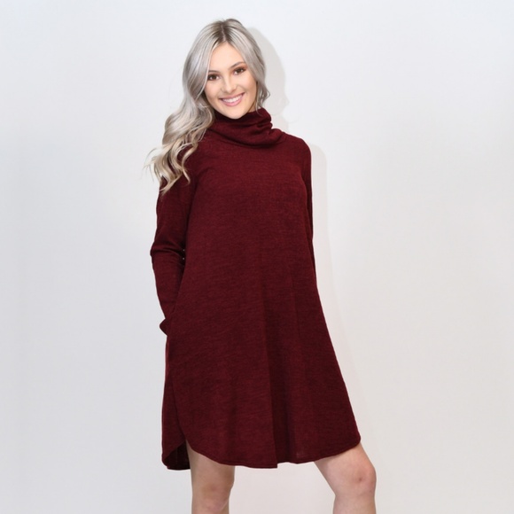 Dresses | Red Sweater Dress | Poshmark